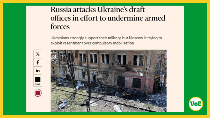 It’s A Smart Move For Russia To Strike Ukrainian Draft Centres – Voice ...